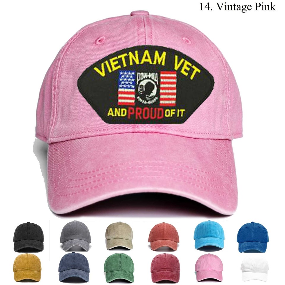 Embroidered Hat Vietnam Vet and Proud of It , Veteran Cap, Custom Hat ...