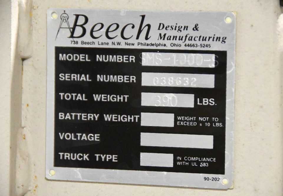 Beech Design SMS-1000-S Manual Winch Stradle Crane Lift. | eBay