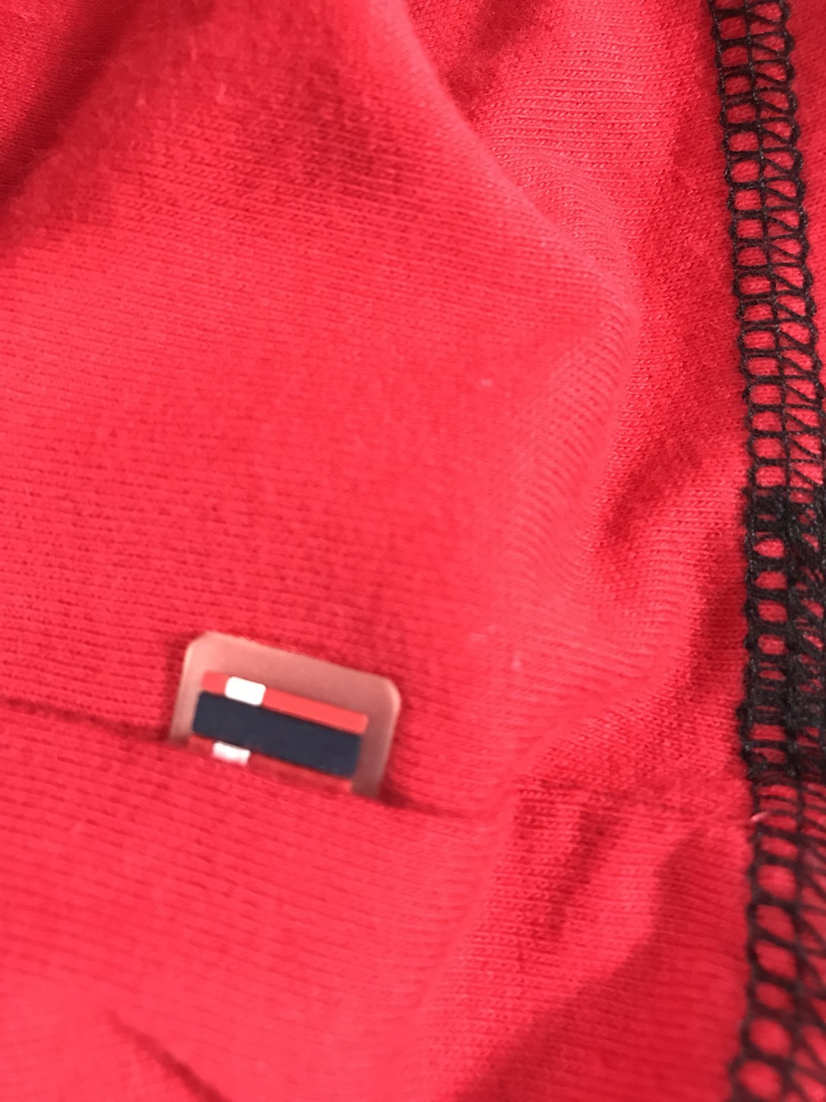 Vtg Bugle Boy Jean Company Polo Shirt Red Cream Short Sleeve Rubber Tag ...