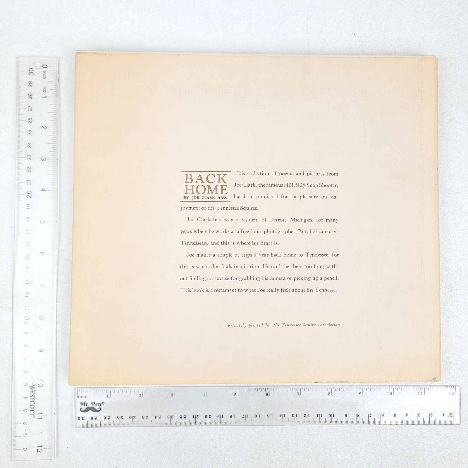 Back Home By Joe Clark HBSS Tennessee Squire Association Hardcover | eBay