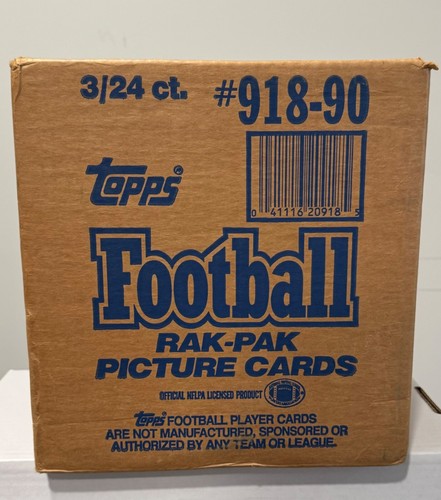 1990 Topps Football Sealed 3 Box Rak-Pak (Rack-Pack) Case | eBay