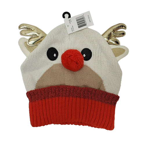 Rudolph the Red Nosed Reindeer Knit Hat One Size Fits All Unisex | eBay