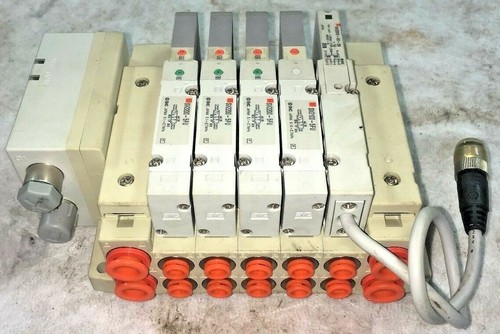 🤩SMC SS5V2-W10SA2WD-07B-N7-D0 MANIFOLD W/4 SV1200-5FU SV2000-60-5B ...