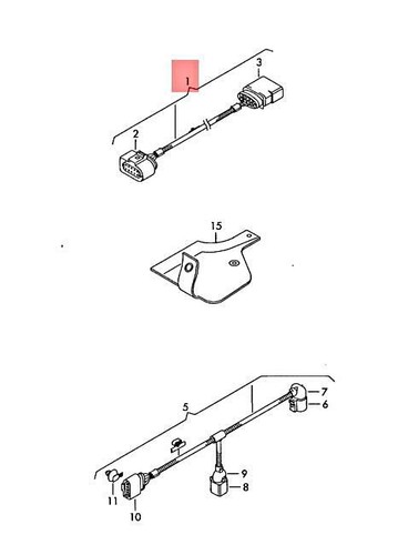 NEW VW AUDI TOUAREG Q7 ADAPTER CABLE LOOM 7L0971771 ORIGINAL | eBay