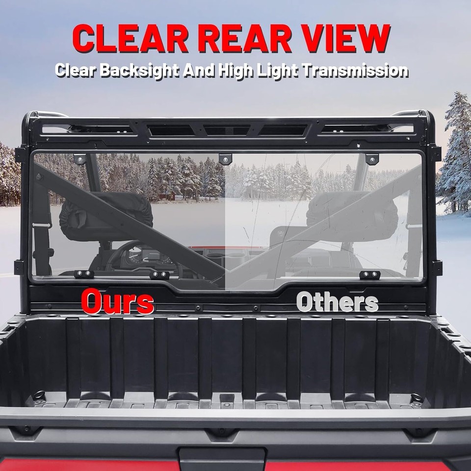 Gray Tinted Ranger 1000 Back Window for Polaris Ranger XP 1000/Crew ...