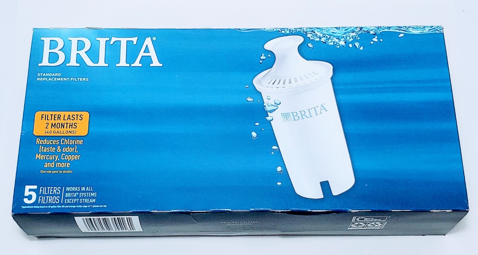 Brand New 5 Pack Brita Pitcher Replacement Water Filters Model OB03 | eBay