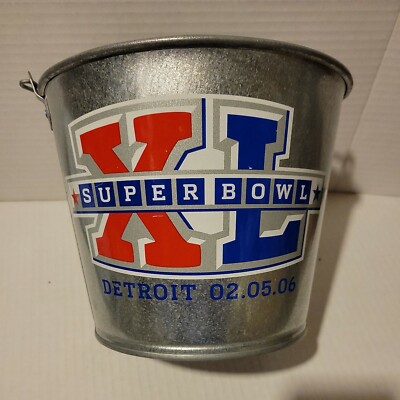 Superbowl XL Metal Pail bucket | eBay