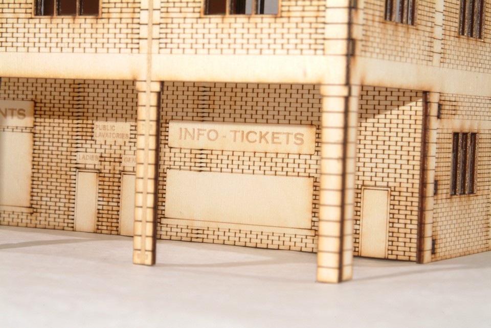 BS001 Bus Station OO Gauge Model Laser Cut Kit | eBay