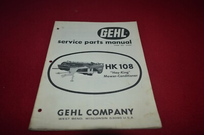 Gehl 108 Haybine Mower Conditioner Dealers Parts Book CDIL | eBay