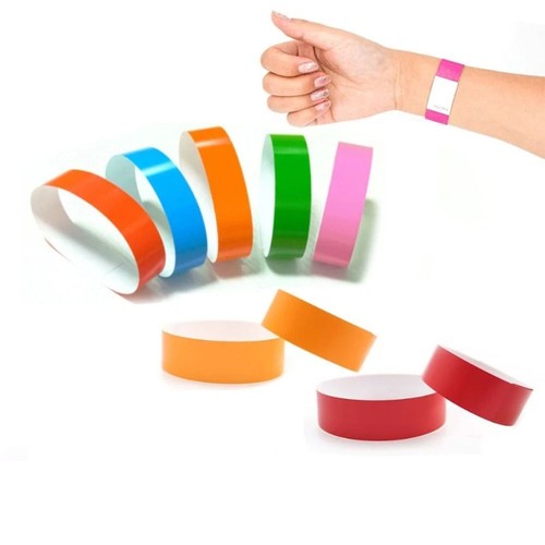 100Pcs/set Tamper-Proof Colorful Paper Band Identification Wristband | eBay
