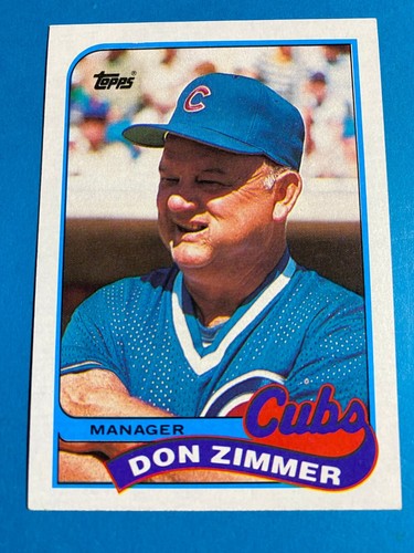 DON ZIMMER, MANAGER, CUBS TOPPS CARD #134 1989, NEAR MINT, CUBS ...