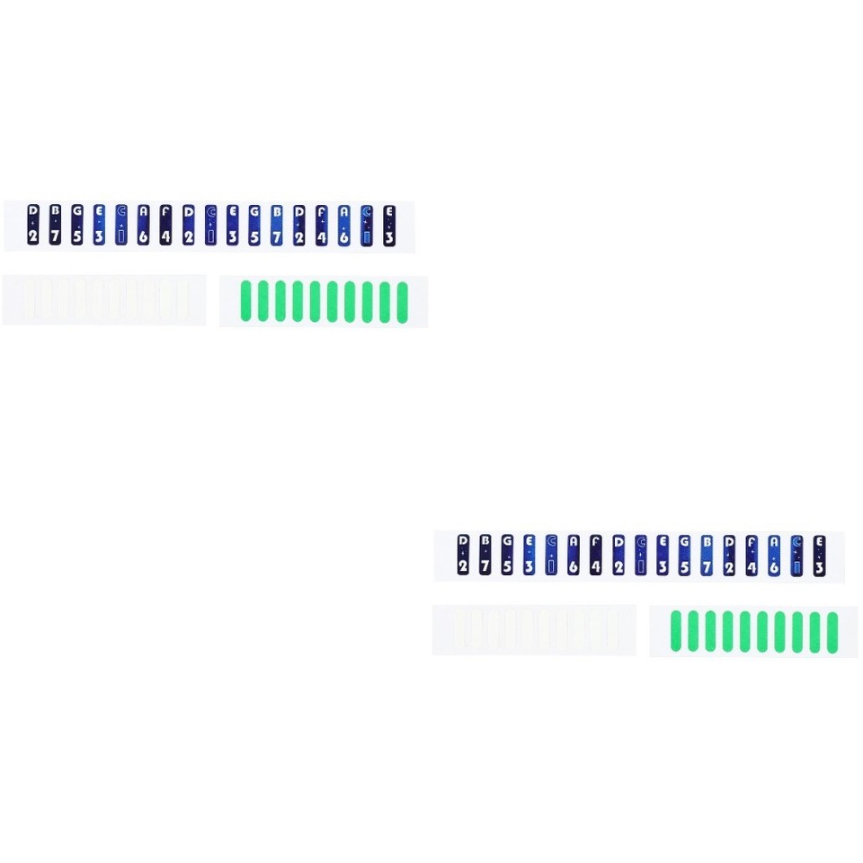 2 Sets Kalimba Note Stickers Thumb Piano Note Stickers 17-tone Stickers ...