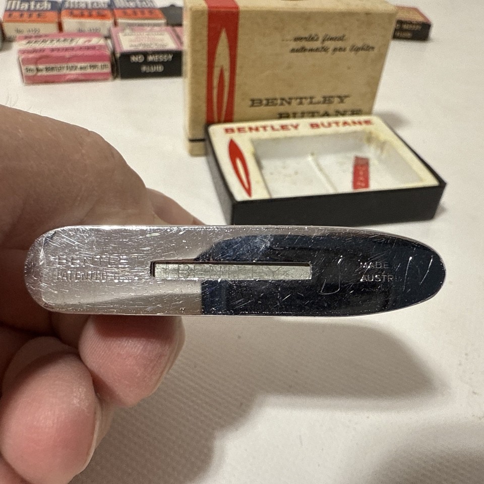 Bentley Butane Lighter Lot, Made In Austria, Refills, Match Lite Cases ...