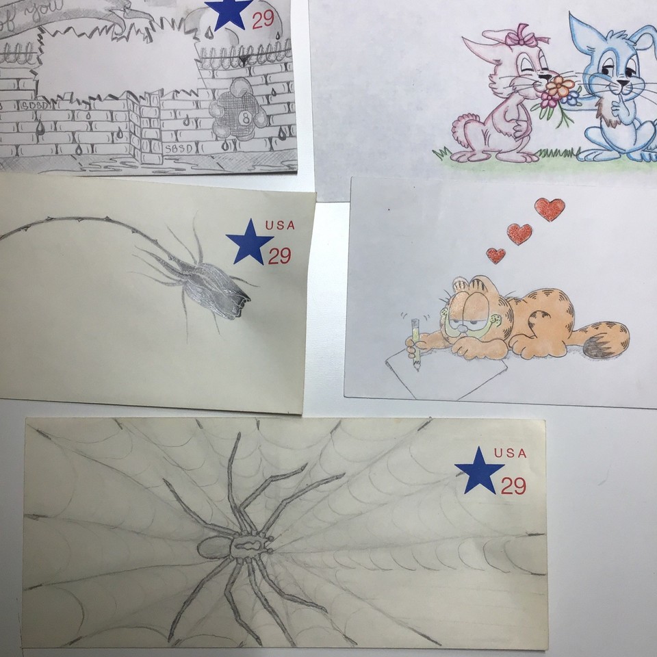 Ca Prison Inmate Art Card Prison Art On Envelope Vtg 1990s | eBay