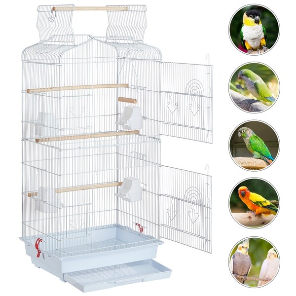 Cage Oiseaux Perruche Calopsitte Canari Inséparable Madarin Volière ...