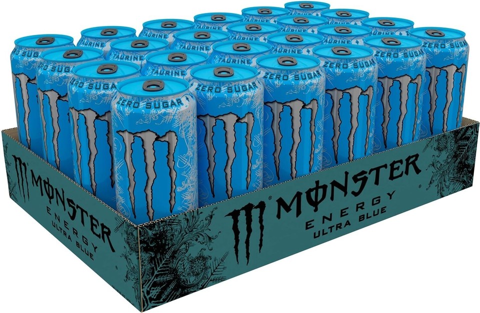 Monster Energy Ultra Blue, Sugar Free Energy Drink, 16 Ounce (Pack of ...