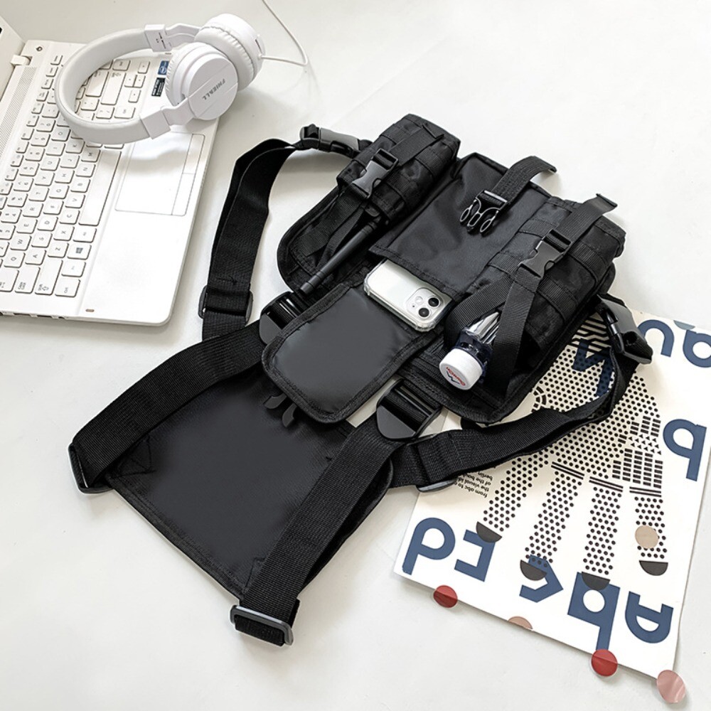 Zipper Outdoor Work Equipment Backpack Oxford Cloth Vest Style Backpack ...