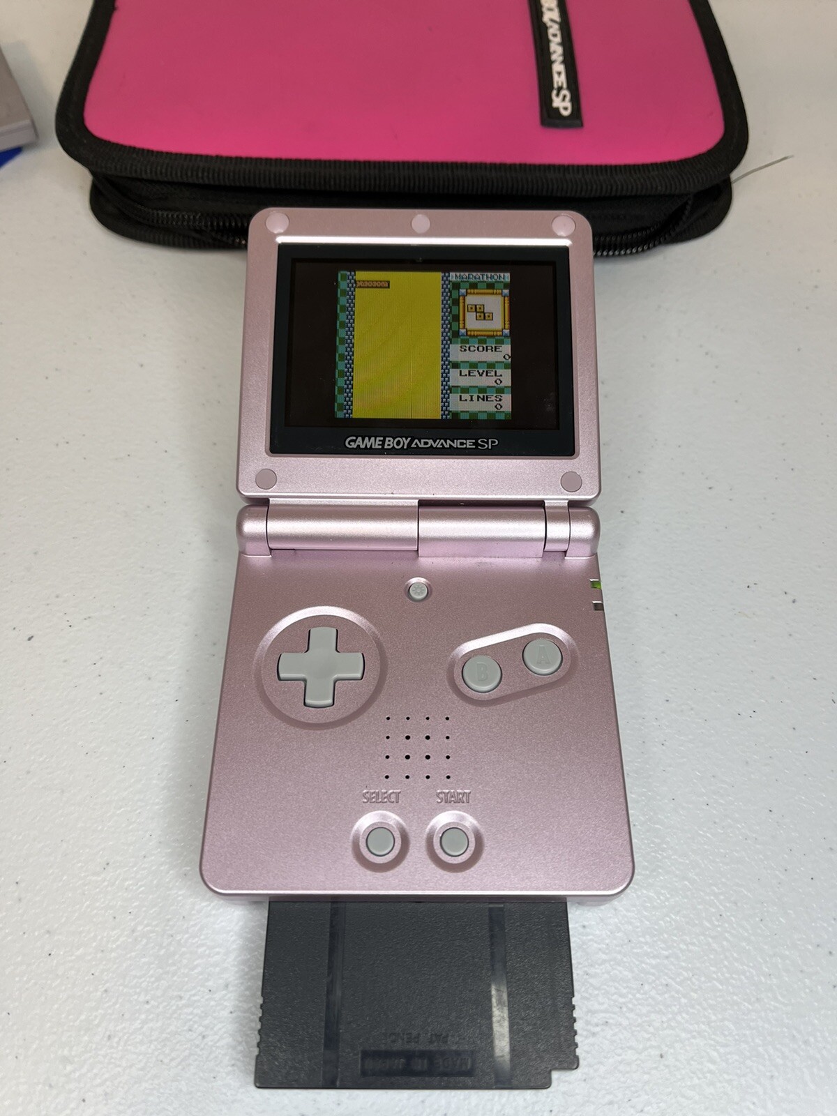 Nintendo Game Boy Advance SP - Pearl Pink AGS-101 & GB & GBA Games Lot ...