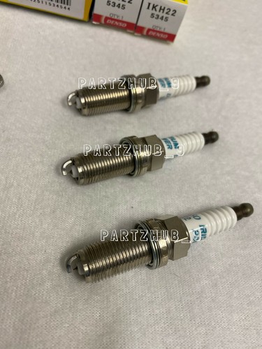 Set of 6 DENSO Iridium Power IKH22 Spark Plugs For Porsche Mitsubishi ...
