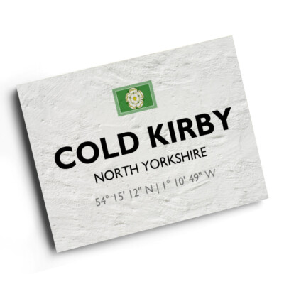A3 PRINT - Cold Kirby, North Yorkshire - Lat/Long SE5384 | eBay UK
