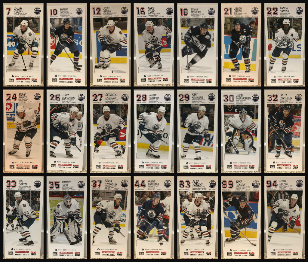 Edmonton Oilers 2002-2003 West Edmonton Mall WEM Team Issue Postcard ...