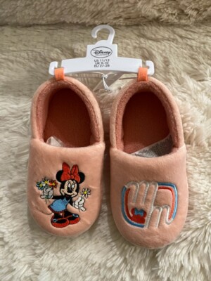 Disney Minnie Mouse Girl’s Pink Slippers Size 11/12 Brand New | eBay