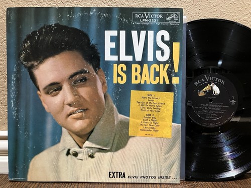 ELVIS PRESLEY - Elvis Is Back! Vinyl LP Mono 1960 Original Gatefold Vg+ ...