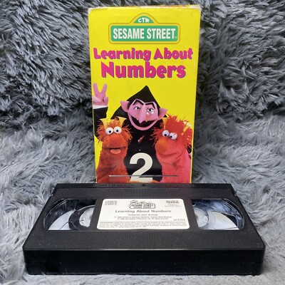 Sesame Street Learning About Numbers VHS 1986 Educational Cartoon Count ...
