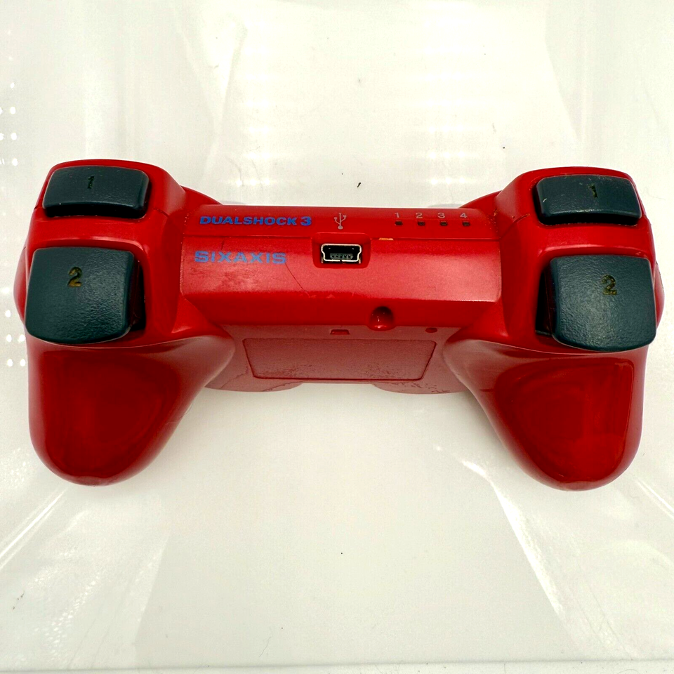 Sony PlayStation 3 OEM Red Wireless Controller SixAxis DualShock 3 ...