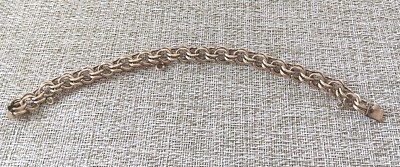 Vintage Elco Double Lock Chain Charm Bracelet 1/20th 12 K GF 8" Free ...