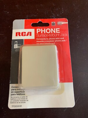Phone SURFACE-MOUNT JACK connect phone wire mount modular jack RCA ...