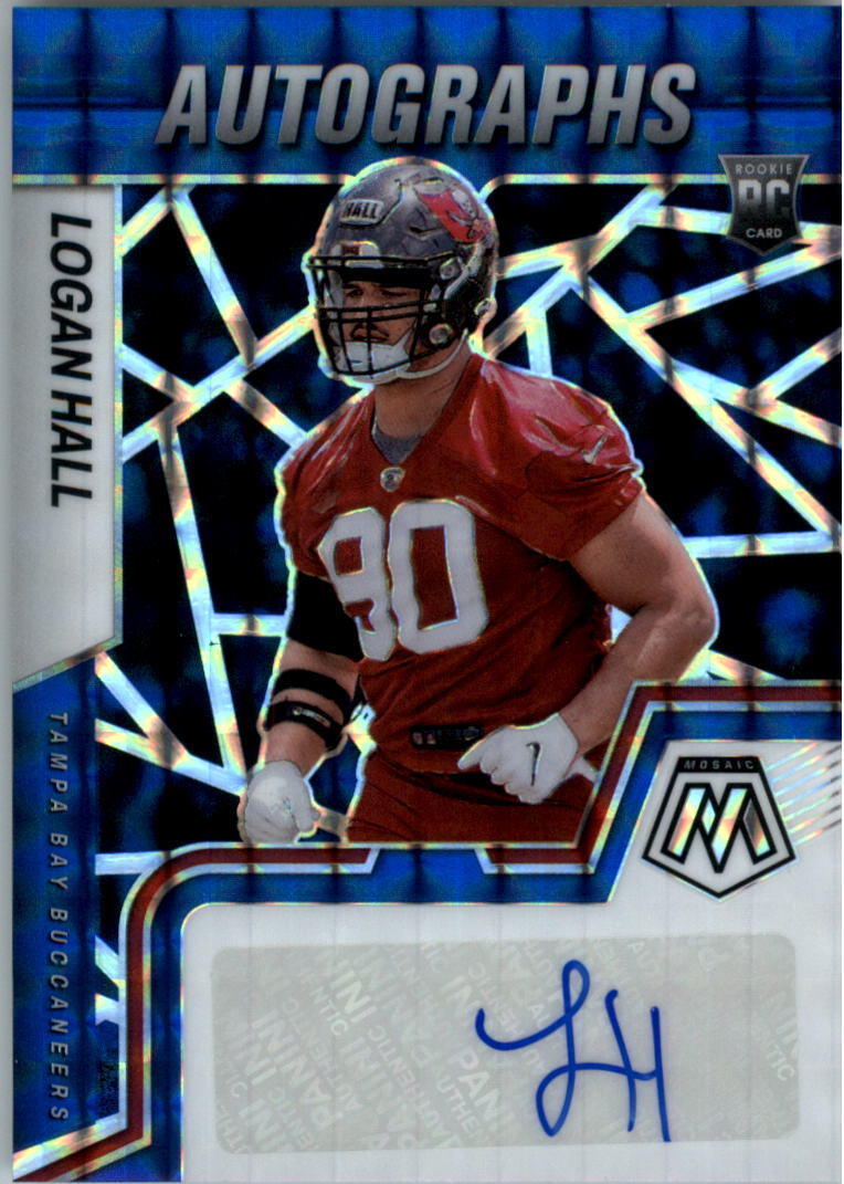 2022 Panini Mosaic Rookie Autographs Mosaic Blue #80 Logan Hall Auto ...