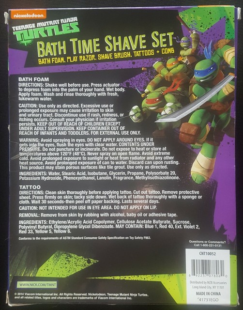 Teenage Mutant Ninja Turtles Kid Bath Time Toy Shave Kit Set for sale ...