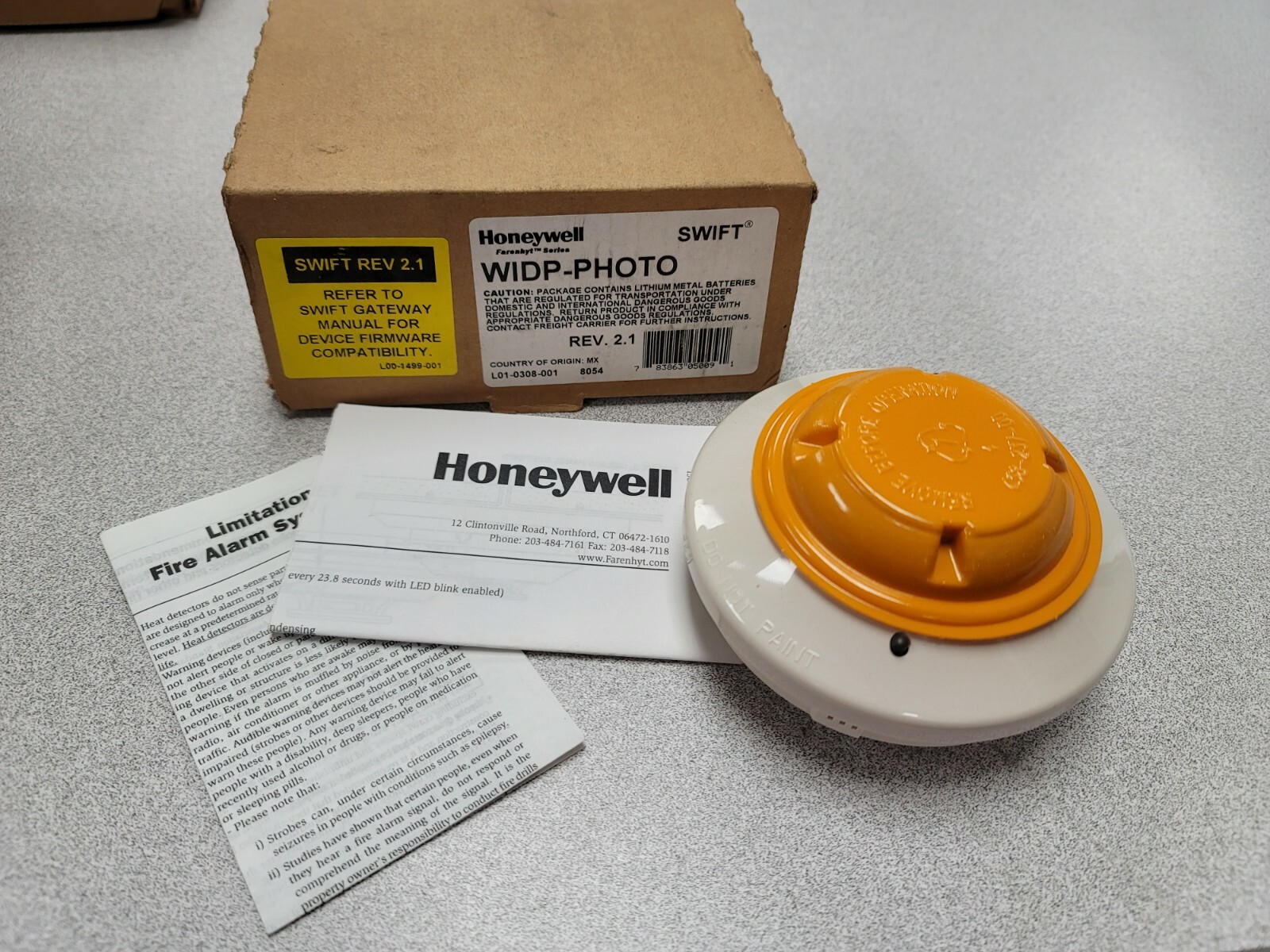 Honeywell Farenhyt Series WIDP-PHOTO SWIFT REV 2.1 Wireless Detector ...