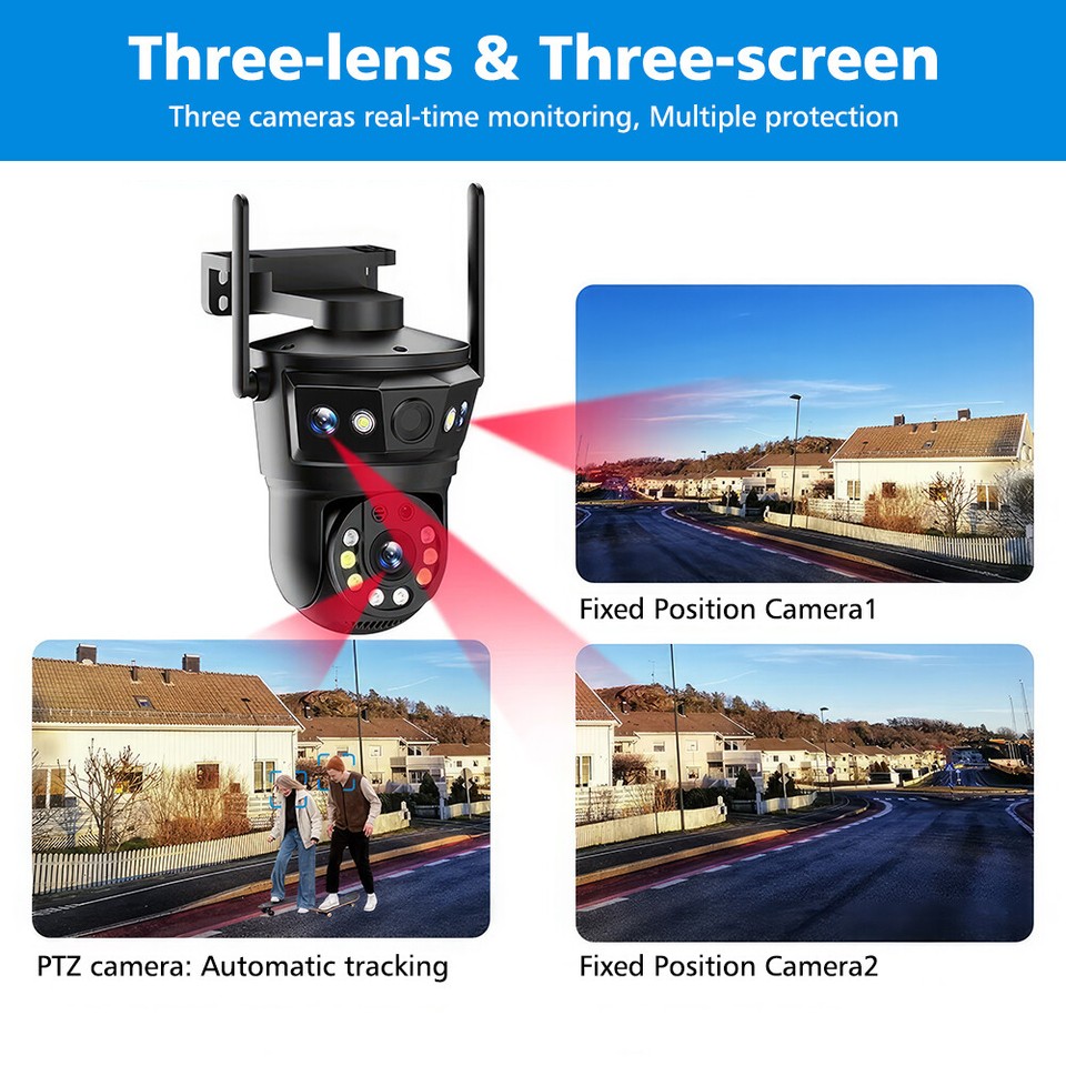 Wireless Security Camera System Outdoor Home 2.4G Wifi Night Vision Cam ...