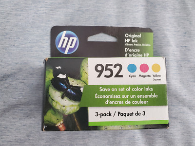 NEW Genuine HP Hewlett Packard 952 Color Ink Combo 3-Pack EXP 10/2025 ...
