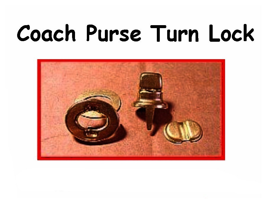 Coach Purse Turn Lock Brass Finish - Vintage Old Style Hand Bag ...