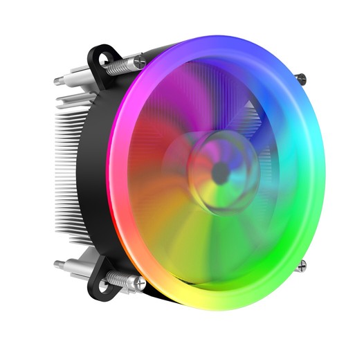RGB CPU Cooler PC Fan Heatsink with Rainbow for Intel LGA 775/115X/1366 ...