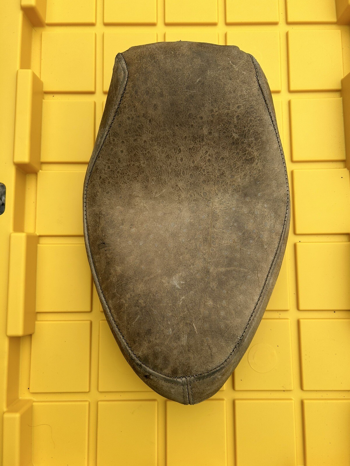 Leather Softail Fatboy Chopper Seat. Patina Broken In Bobber | eBay