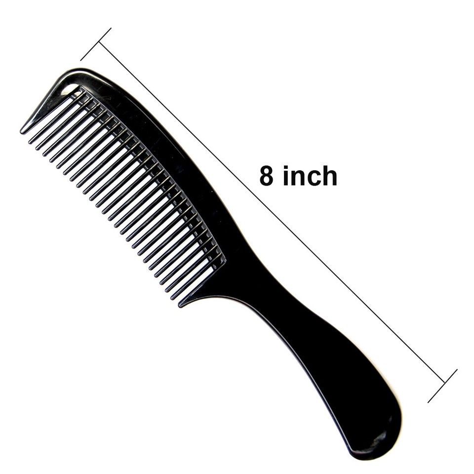 8 inch Black Styling Essentials Round Handle Comb Pocket 1/6/12 Pack | eBay