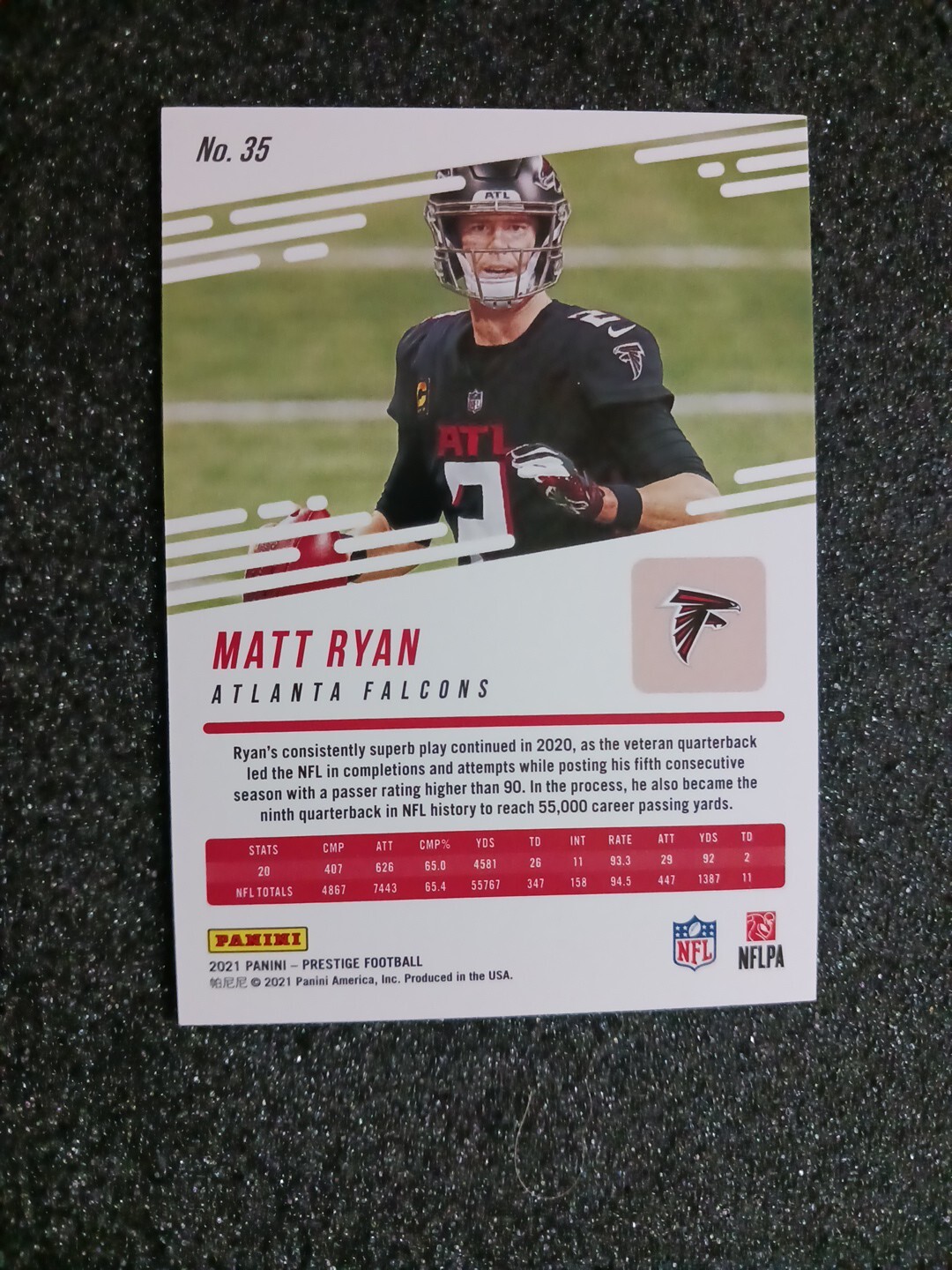 2021 Panini Prestige - Matt Ryan #35 Xtra Points Red /299 for sale ...