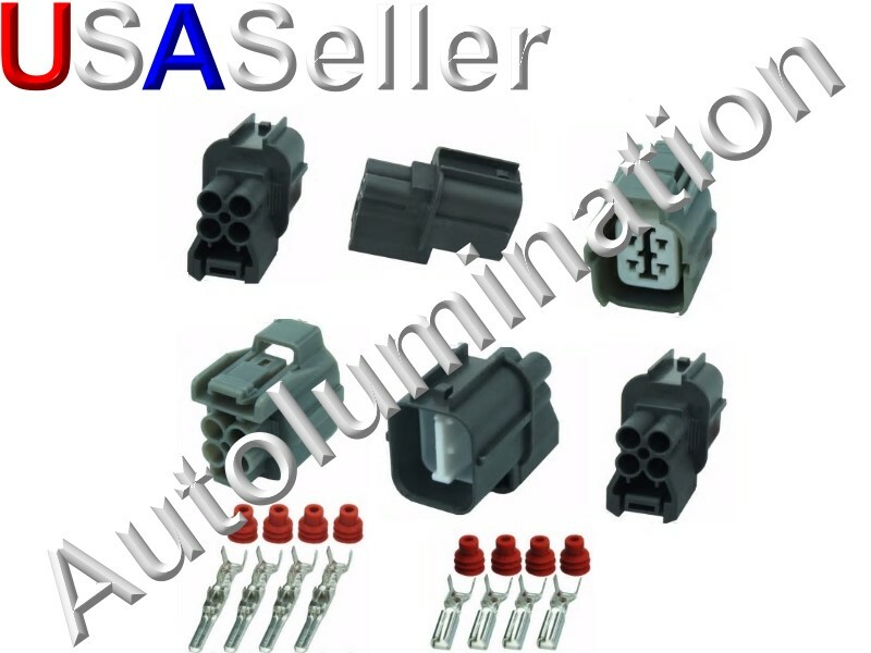 O2 Oxygen Sensor Female Connector Harness Kit 4 Way Honda Civic Integra ...
