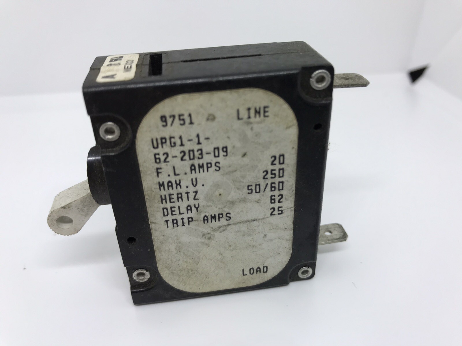 AirPax Switch UPG1-1-62-203-09 20 Amp New Old Stock | eBay