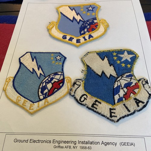 1950s -60s USAF 212th GEEIA - Griffins AFB Patch Lot (3) - Embroidered ...
