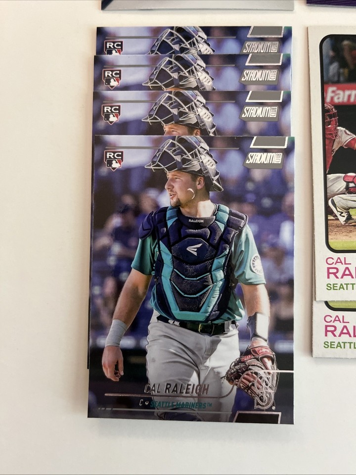 Cal Raleigh x21 Rookie Card Lot 2022 Topps Chrome; Stadium Club; Bowman ...