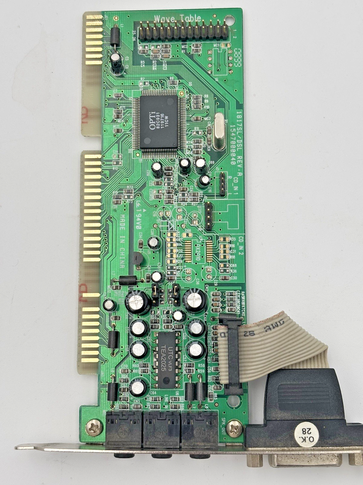 Vintage ISA Sound Card OPTI 82C931 w/ Controller Wave Table Ports ...