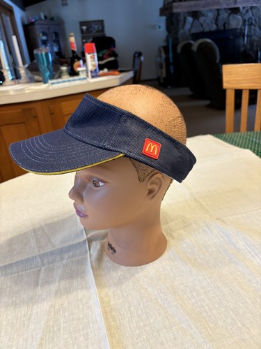 VTG McDonald’s Sun Visor Adult Unisex Adjustable Blue SnapBack Employee ...