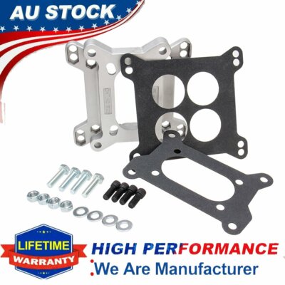 4-Bolt Carburetor Adapter Kit 2bbl to 4bbl Adapter for Holley 2 Barrel ...