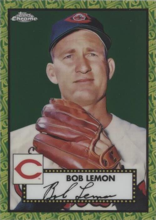 2021 Topps Chrome Platinum Anniversary - Bob Lemon #652 Green & Yellow ...