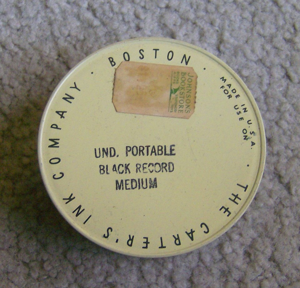 RARE vintage 1930s CARTER'S IDEAL typewriter ribbion ANTIQUE TIN ink ...